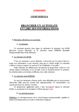 Systèmes de numération et codage des informations - L’automatisme I ...