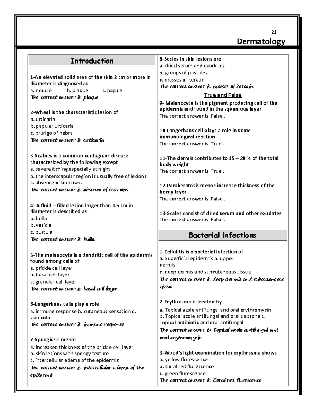 2) E-learning (IM-Specialities) 2asa - 21 Dermatology Introduction 1 ...