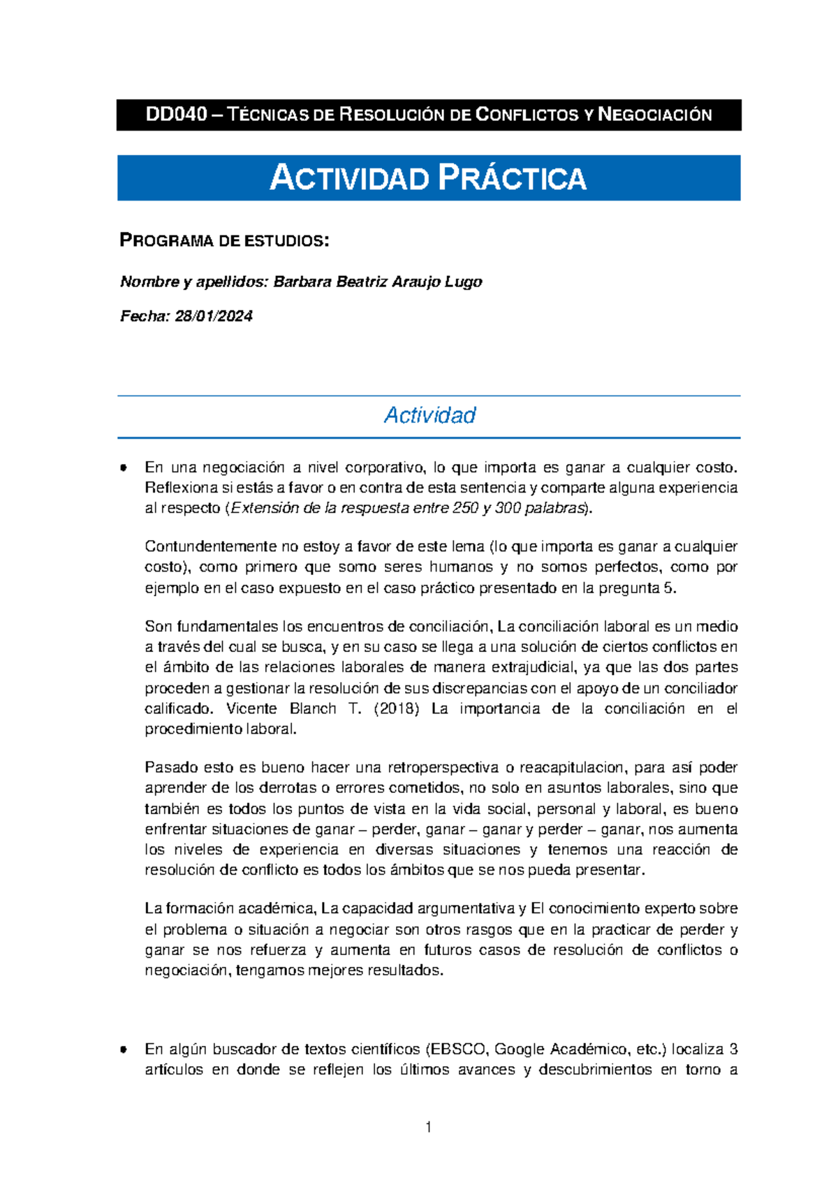 DD040 CP CO BBAL - caso practico - DD040 – TÉCNICAS DE RESOLUCIÓN DE ...