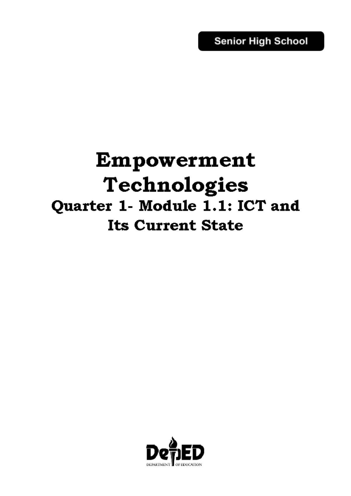 Admshs Emp Tech Q1 M1 L1-ICT - Empowerment Technologies Quarter 1 ...