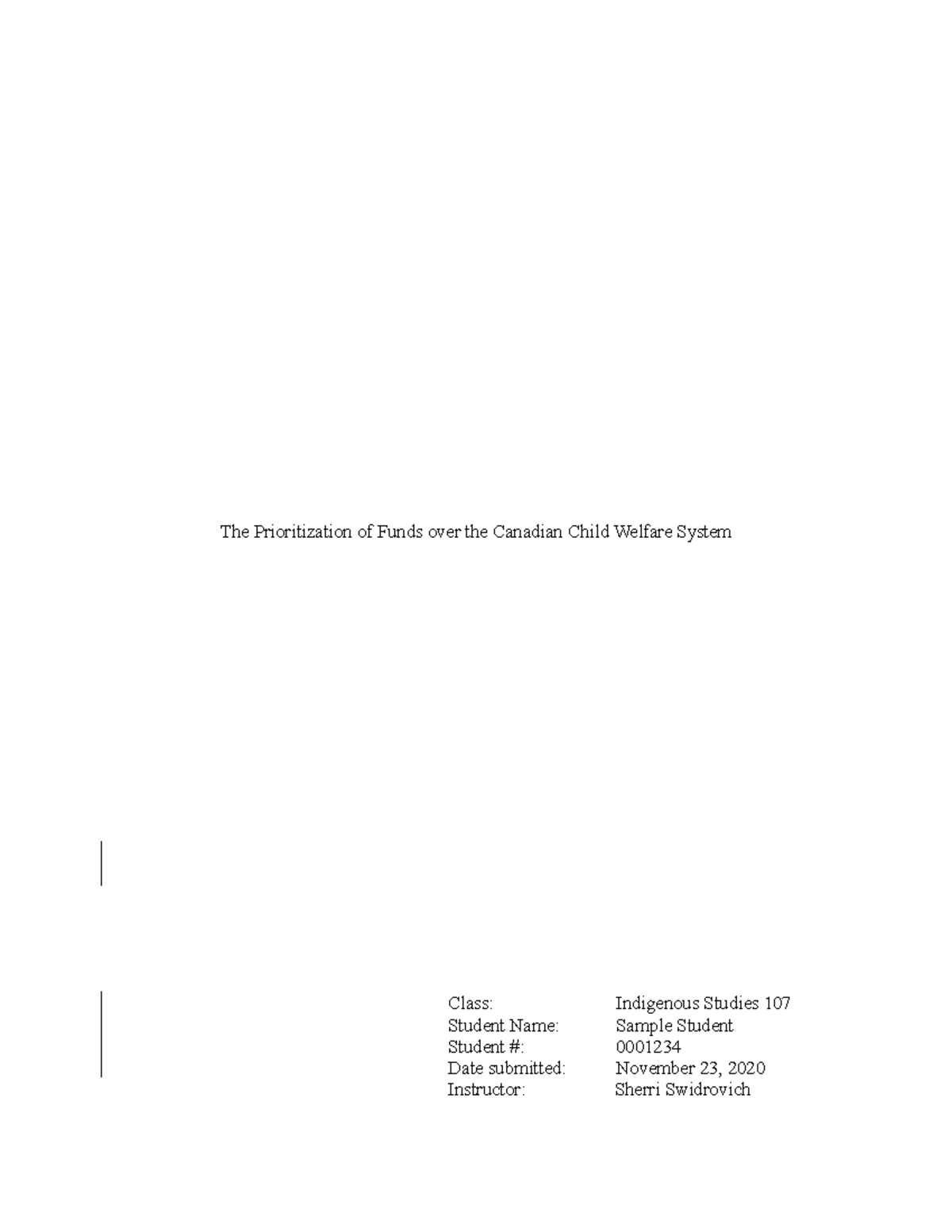 Samplegradepaper-1 - sample reacher paper - The Prioritization of Funds ...