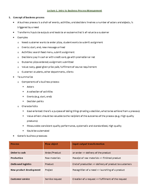 ITM415 - Lecture 2 - Notes - ITM415 - Lecture 2 Process Identification ...