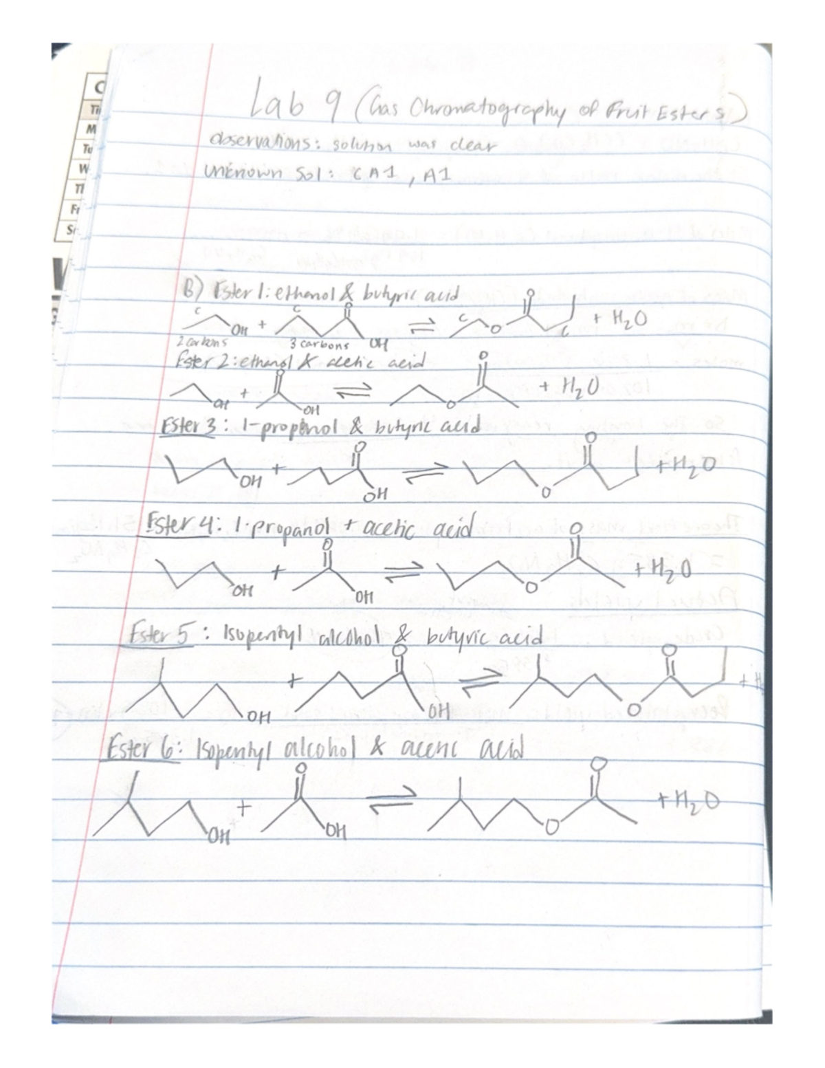 Lab 9 - hw on chemistry - CHEM 1211K - C Til Lab 9 (Gas Chromatography ...