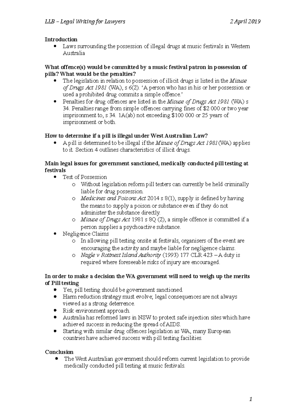 Introduction - LLB – Legal Writing for Lawyers 2 April 2019 ...