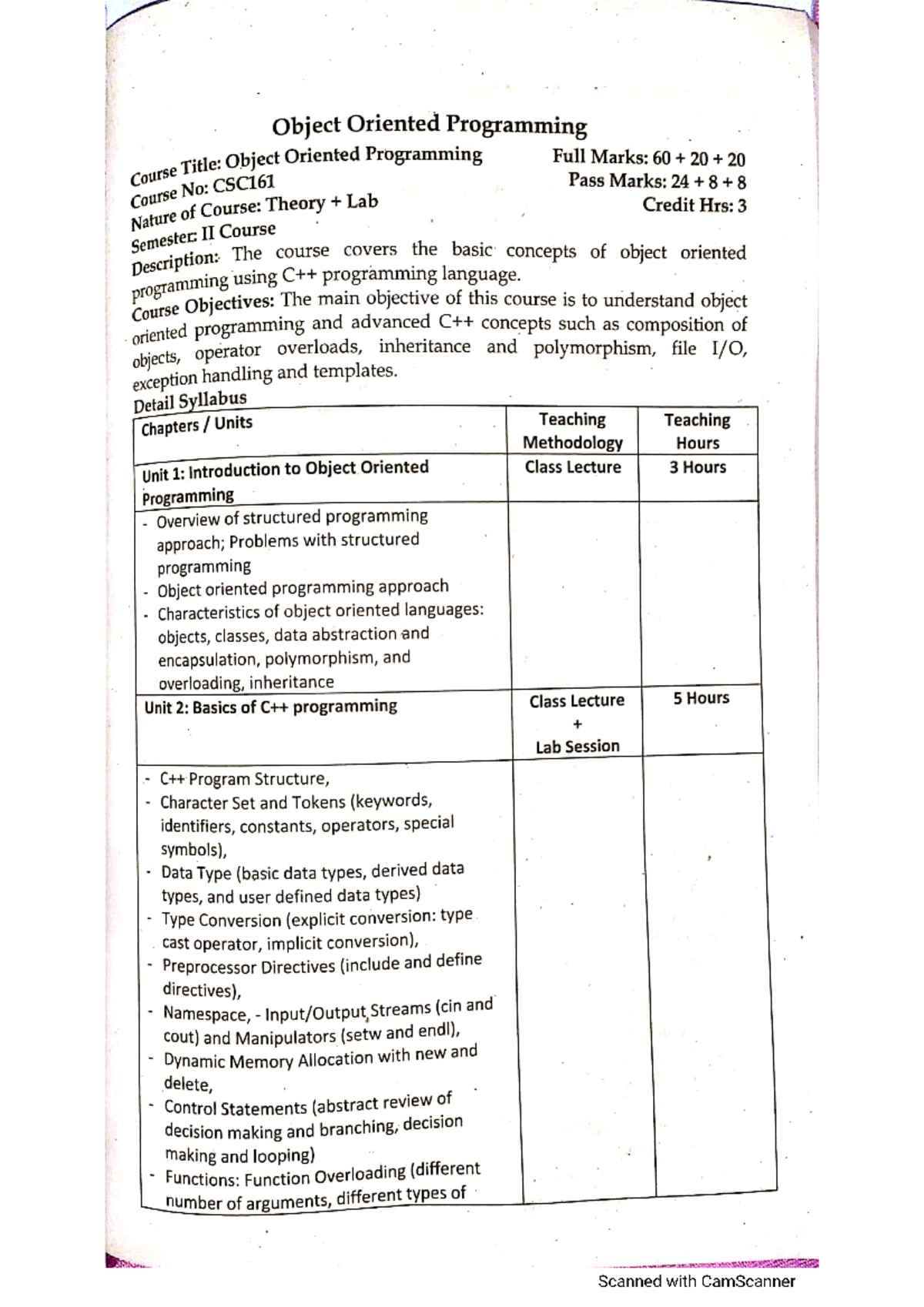 Cpp - notes - CSIT - Studocu
