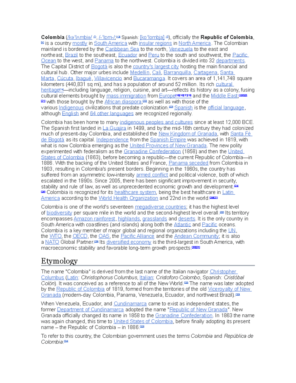 Colombia - qaewRDFDSAF ASR RS SDF SDF DS FDS - Colombia (/kə l mbiə/ˈ ʌ ...