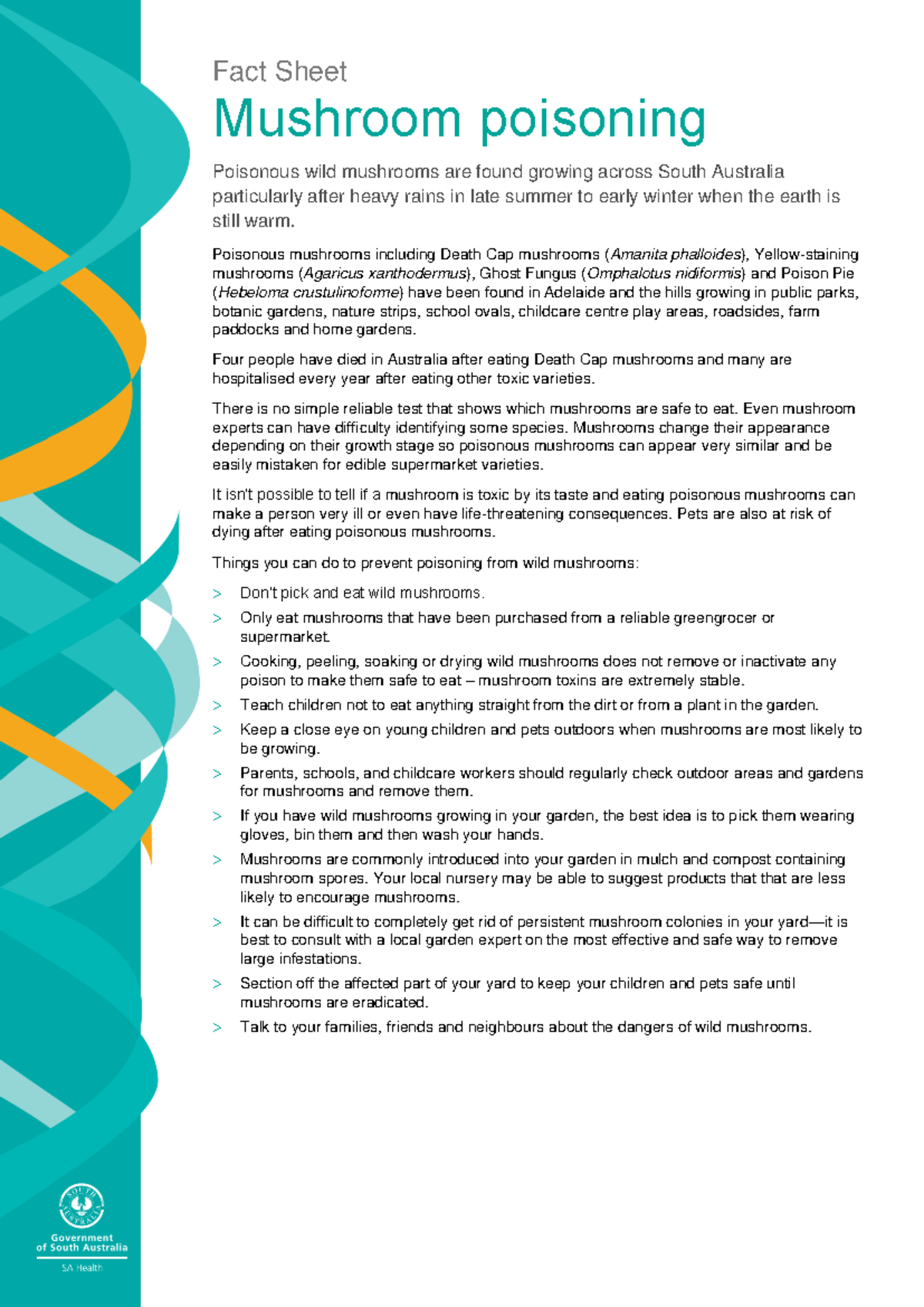 Mushroom+poisoning+fact+sheet Final - Fact Sheet Mushroom poisoning ...