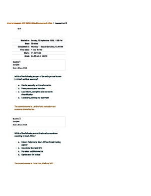 Assessment 2 (2nd attempt) - APC2602 - Studocu
