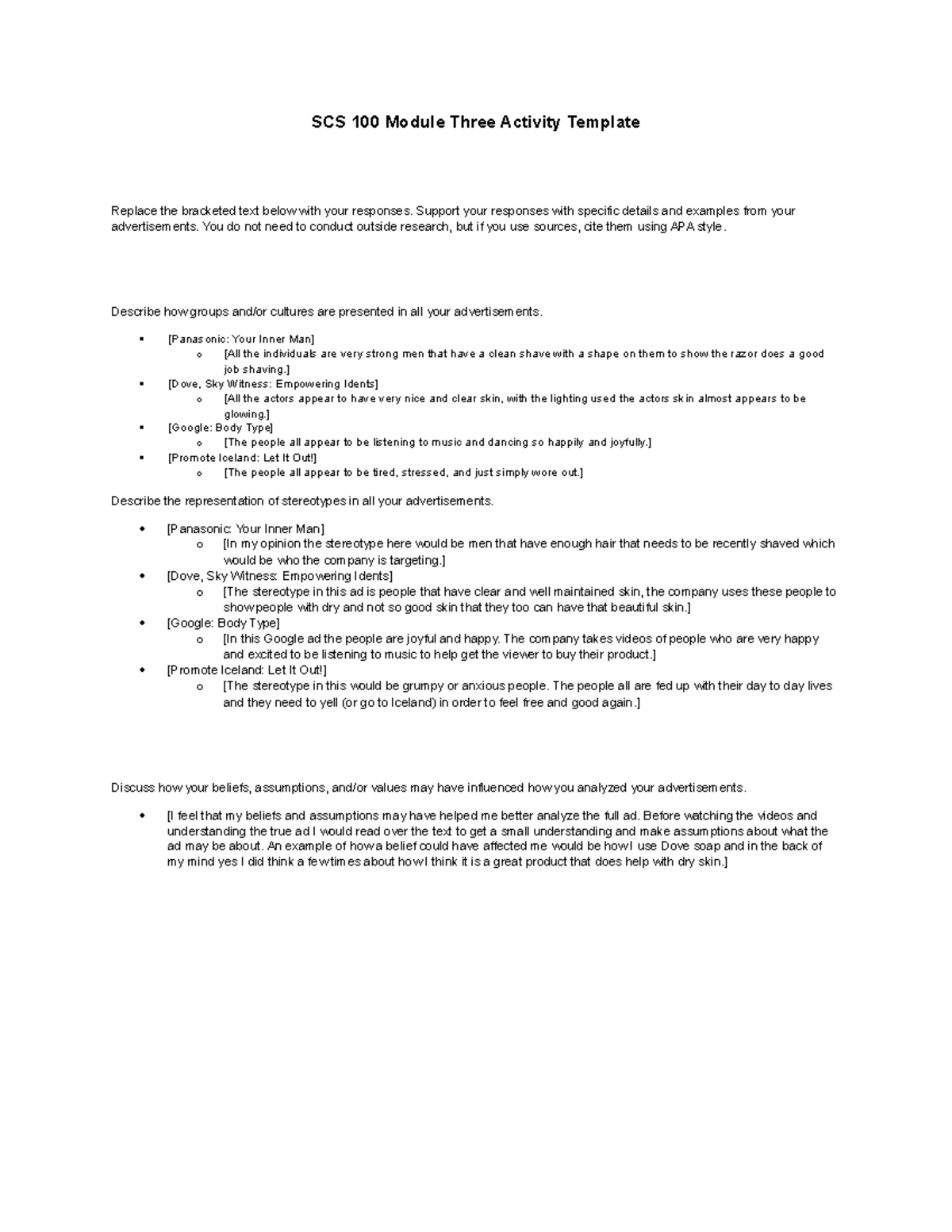 Document 38 - practice - SCS 100 Module Three Activity Template Replace ...