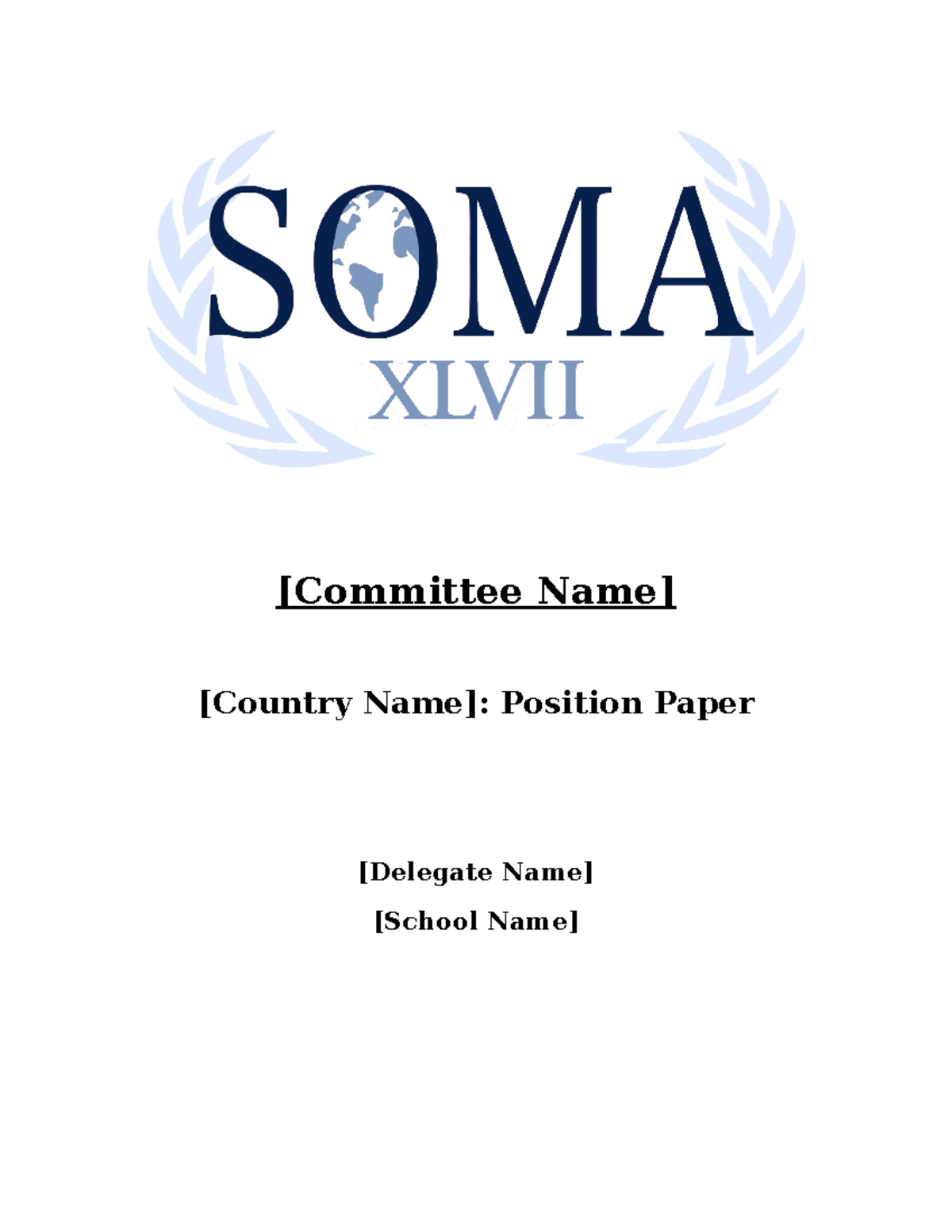 SOMA Position Paper Template - POLA02 - U of T - Studocu