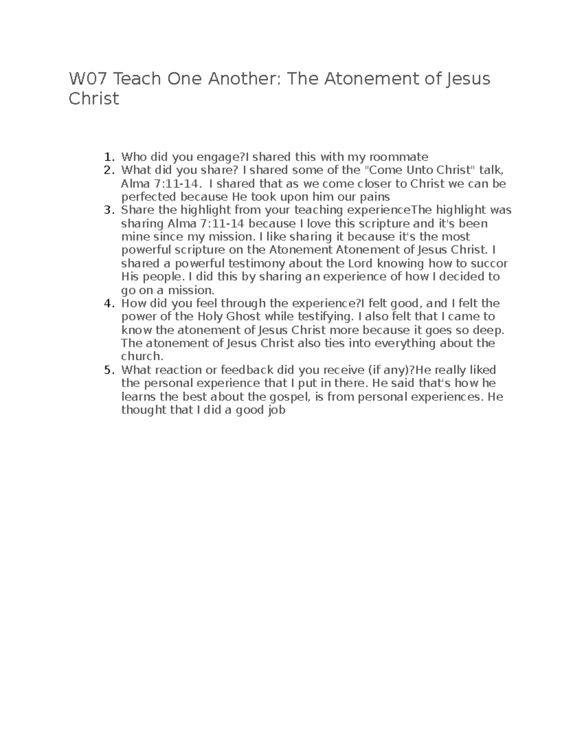 W07 Teach One Another - book of mormon - W07 Teach One Another: The ...