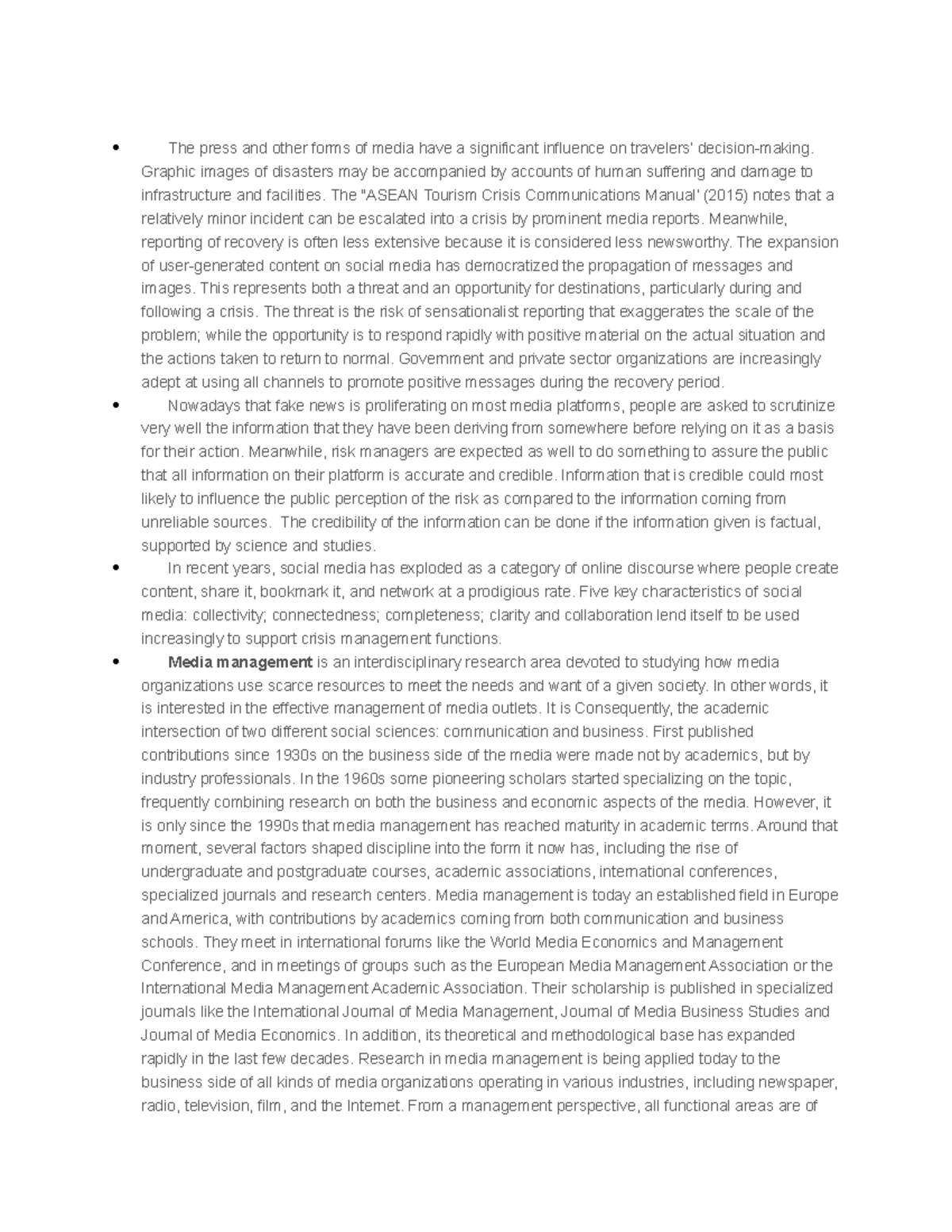 Week 13-14 tmthc - for crim - The press and other forms of media have a ...