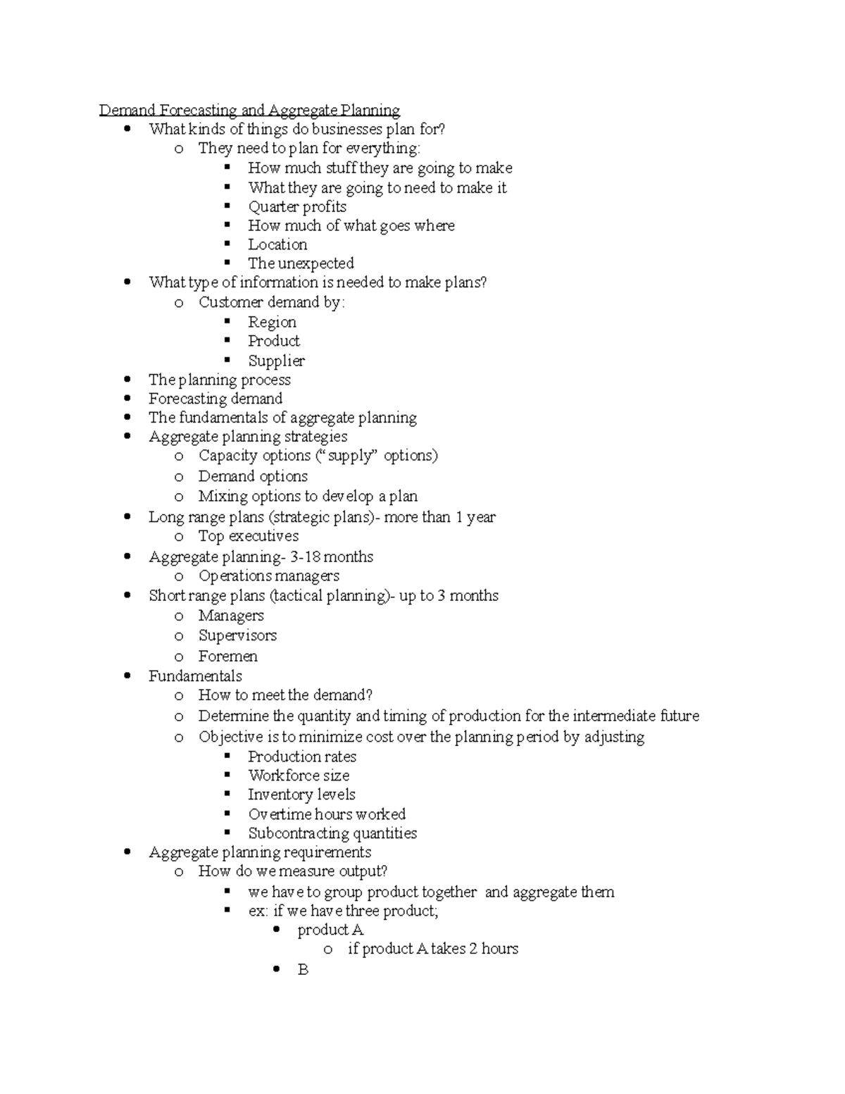 Chapter 3 Dr Wilson Demand Forecasting And Aggregate Planning What chapter-3-dr-wilson-demand-forecasting-and-aggregate-planning-what
