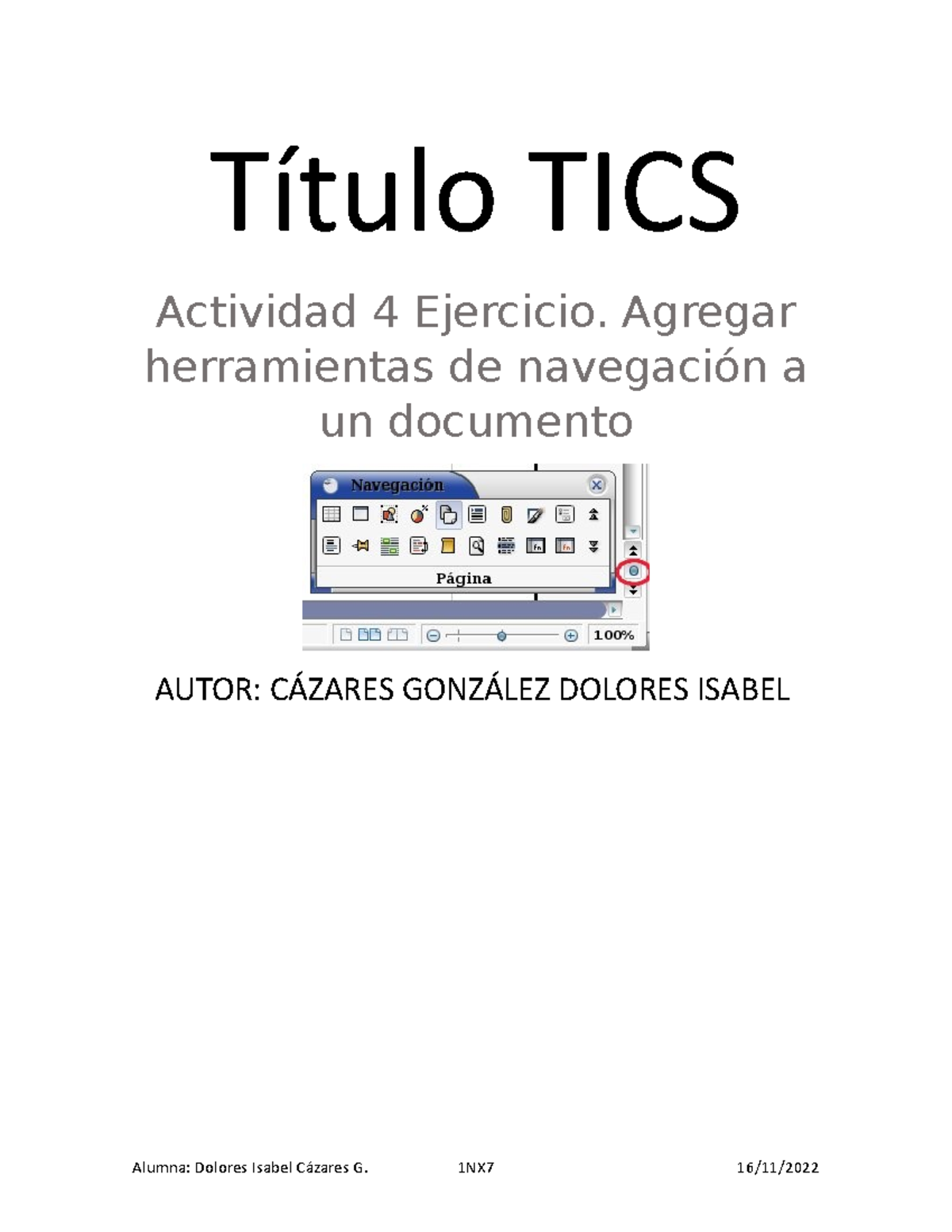 S2A4 Cázares G. D. Isabel - Título TICS Actividad 4 Ejercicio. Agregar herramientas de ...