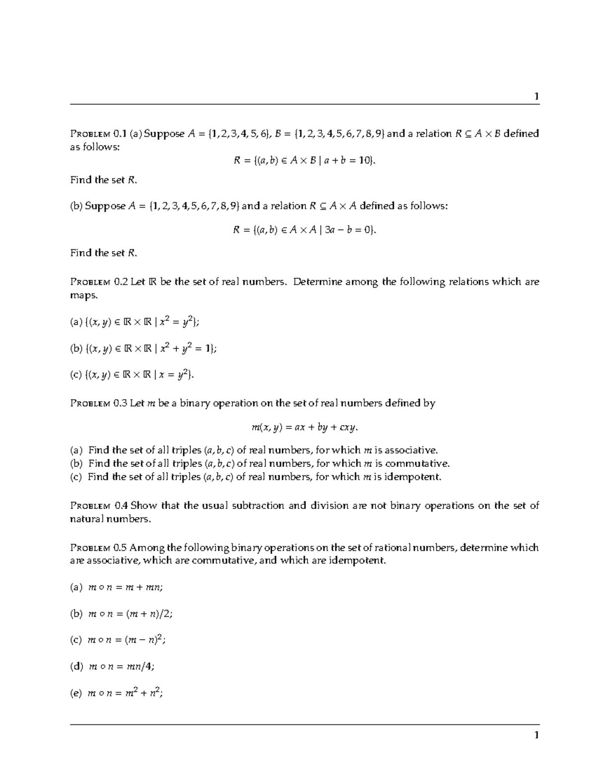 SMTH012 Tutorial 2 - 1 Pas follows:roblem0 (a) SupposeA={ 1 , 2 , 3 , 4 ...
