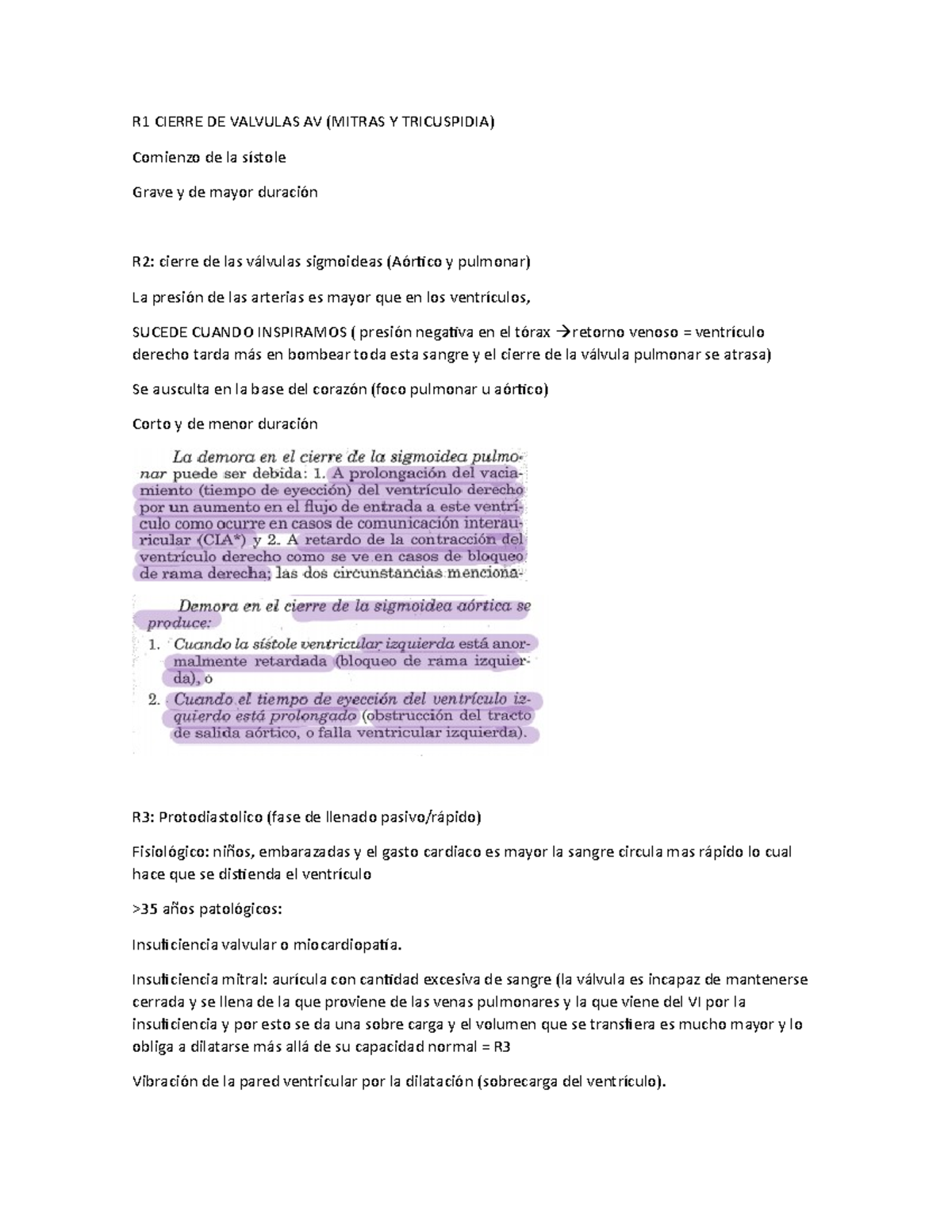 Ruidos cardiacos R1 R2 R3 y R4 (ritmo de tres tiempos) - R1 CIERRE DE ...