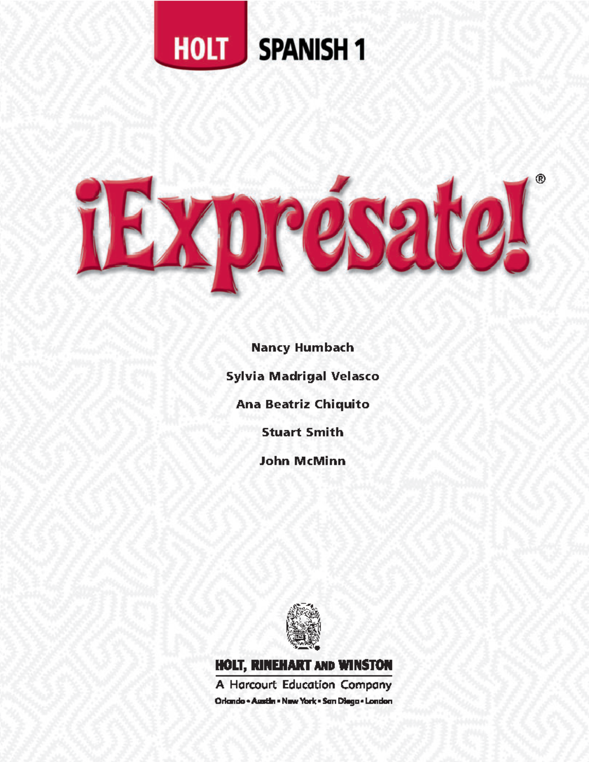 Expresate 1 book chapter 1 - Nancy Humbach Sylvia Madrigal Velasco Ana ...