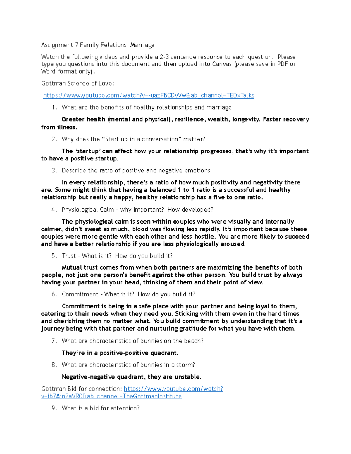 Assignment 7 Family Relations Marriage - Assignment 7 Family Relations ...