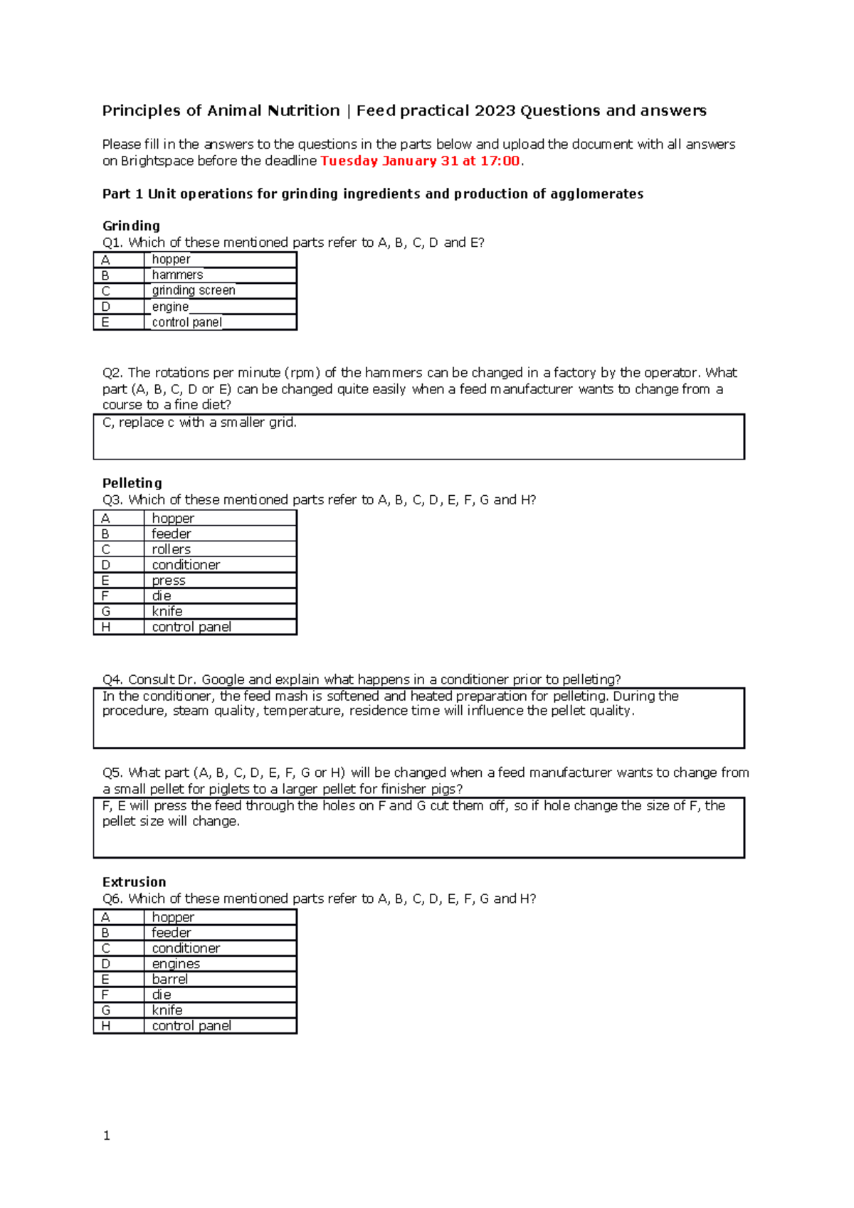 Principles of Animal Nutrition feed practical Questions and answers ...