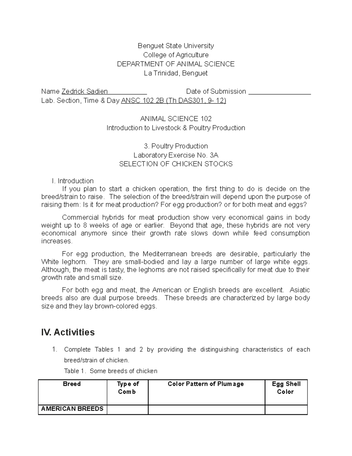 Lab ex. 3A - Please - Benguet State University College of Agriculture ...