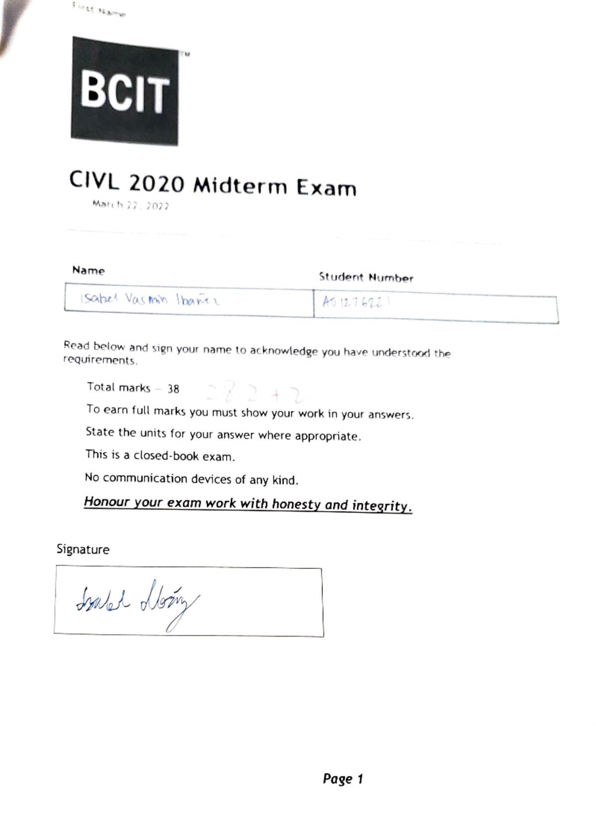 Mechanics Midterm 2022 - CIVL 1120 - Studocu