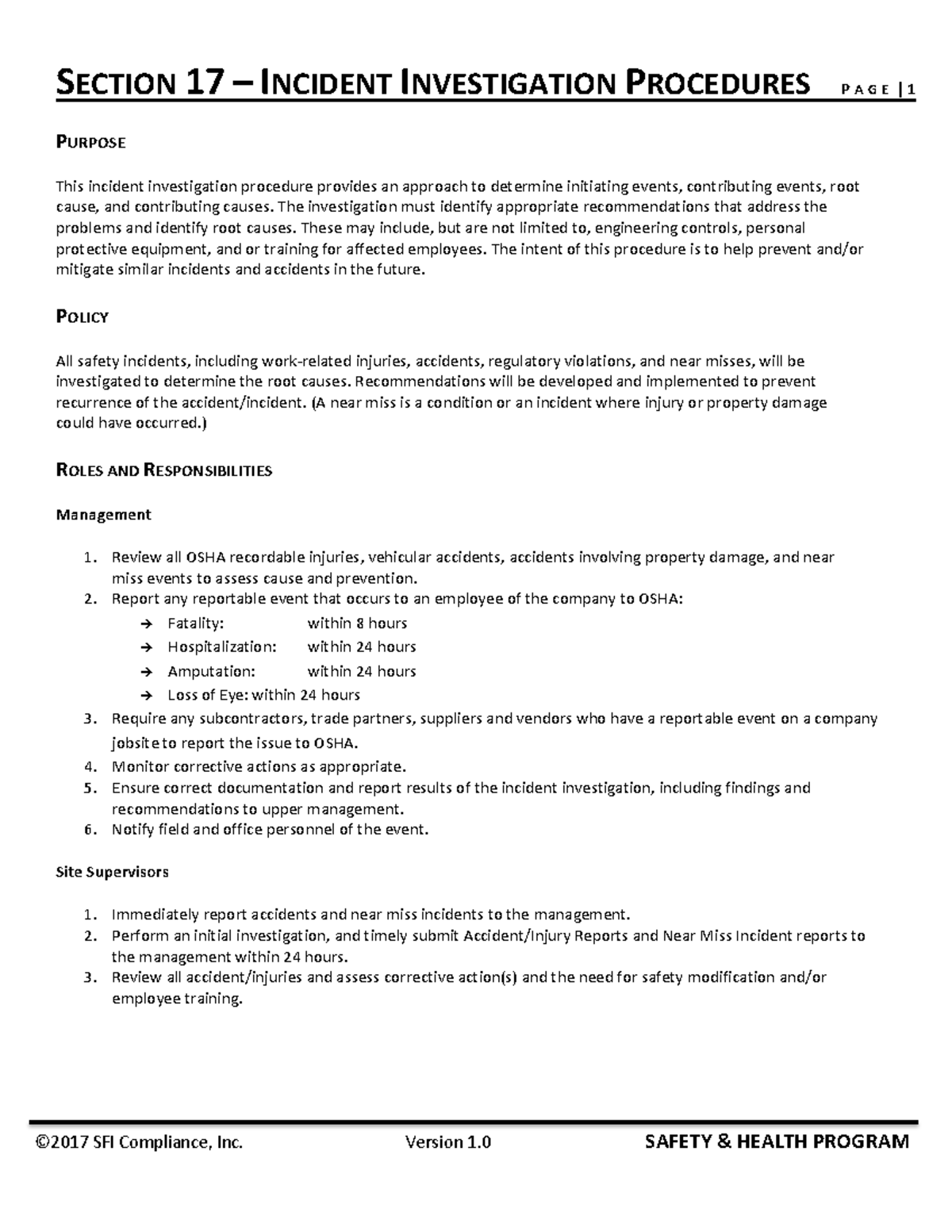 Sample incident-investigation-procedure - Power Systems - Studocu