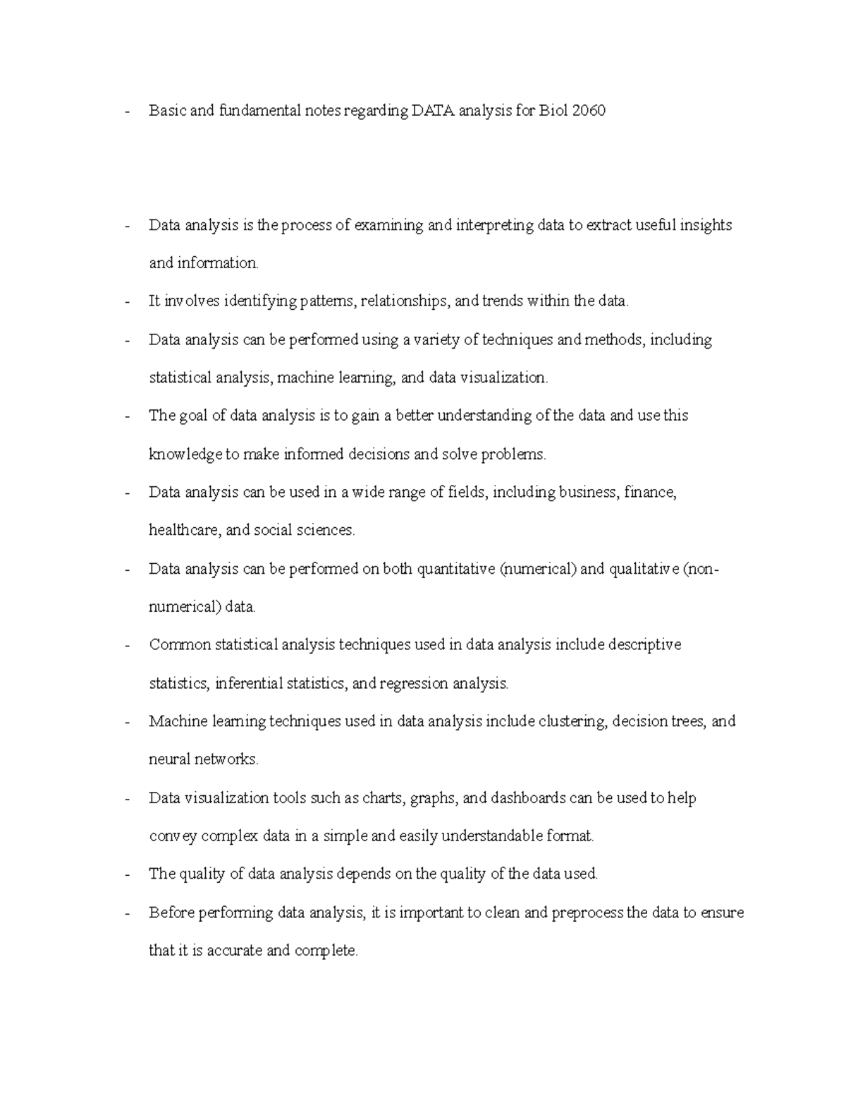 Note 1 Notes For Data Analysis Basic And Fundamental Notes