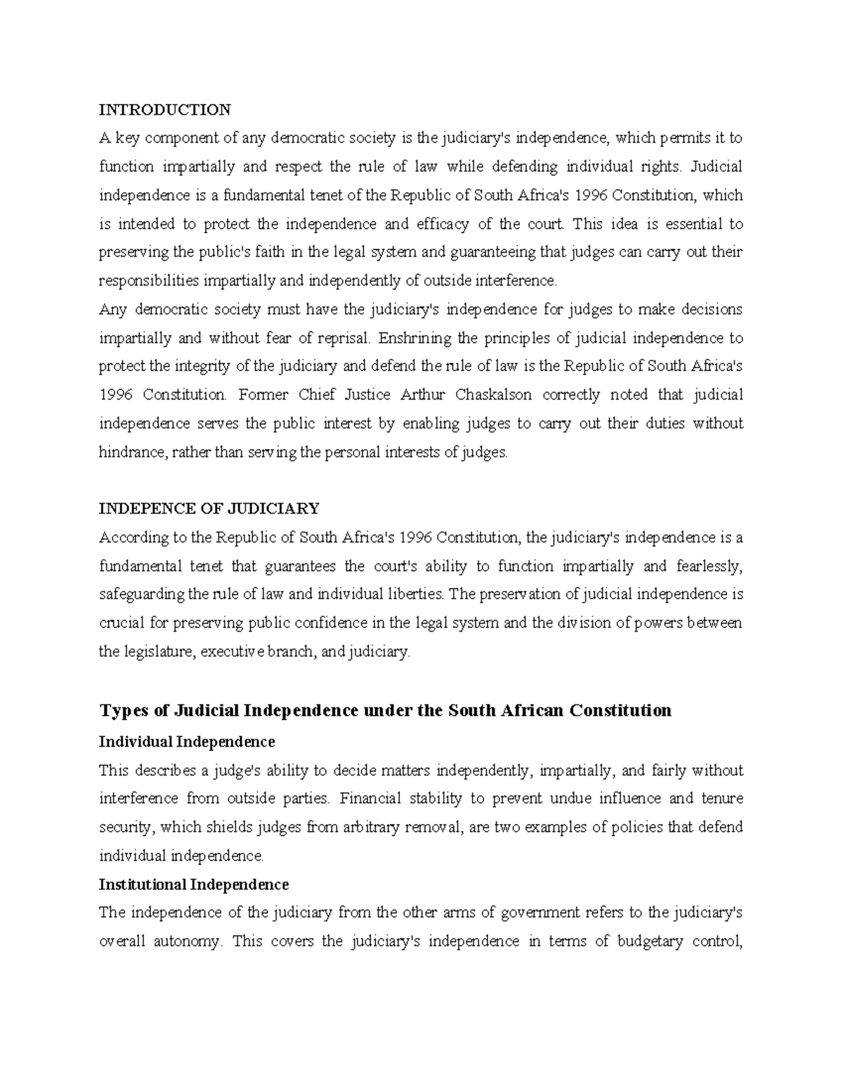 Constitutional LAW Assignment 2024, Sfiso Mkhize, 202303002 ...
