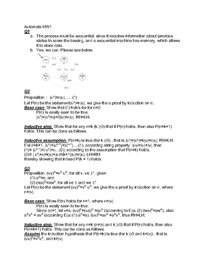 Ashish TOA HW6 - Theory of automata HW - CS 3383 - Studocu
