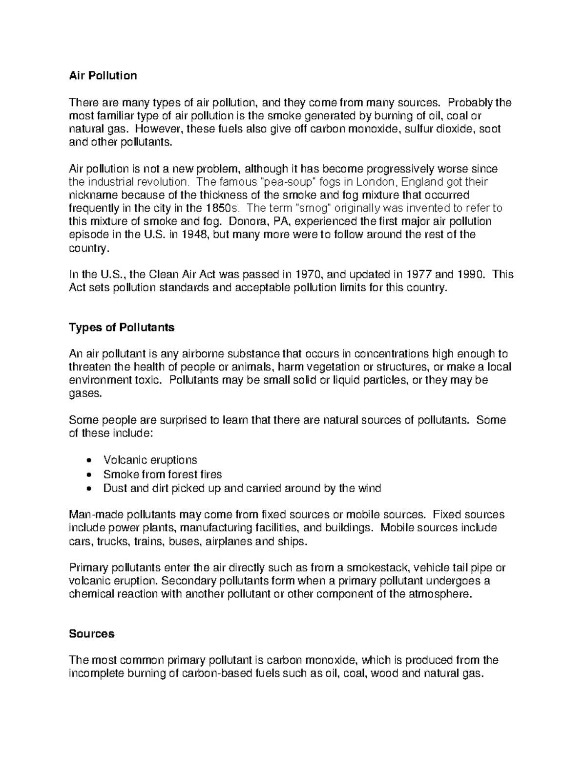 14 - Air Pollution - Lecture notes 14 - Air Pollution There are many ...