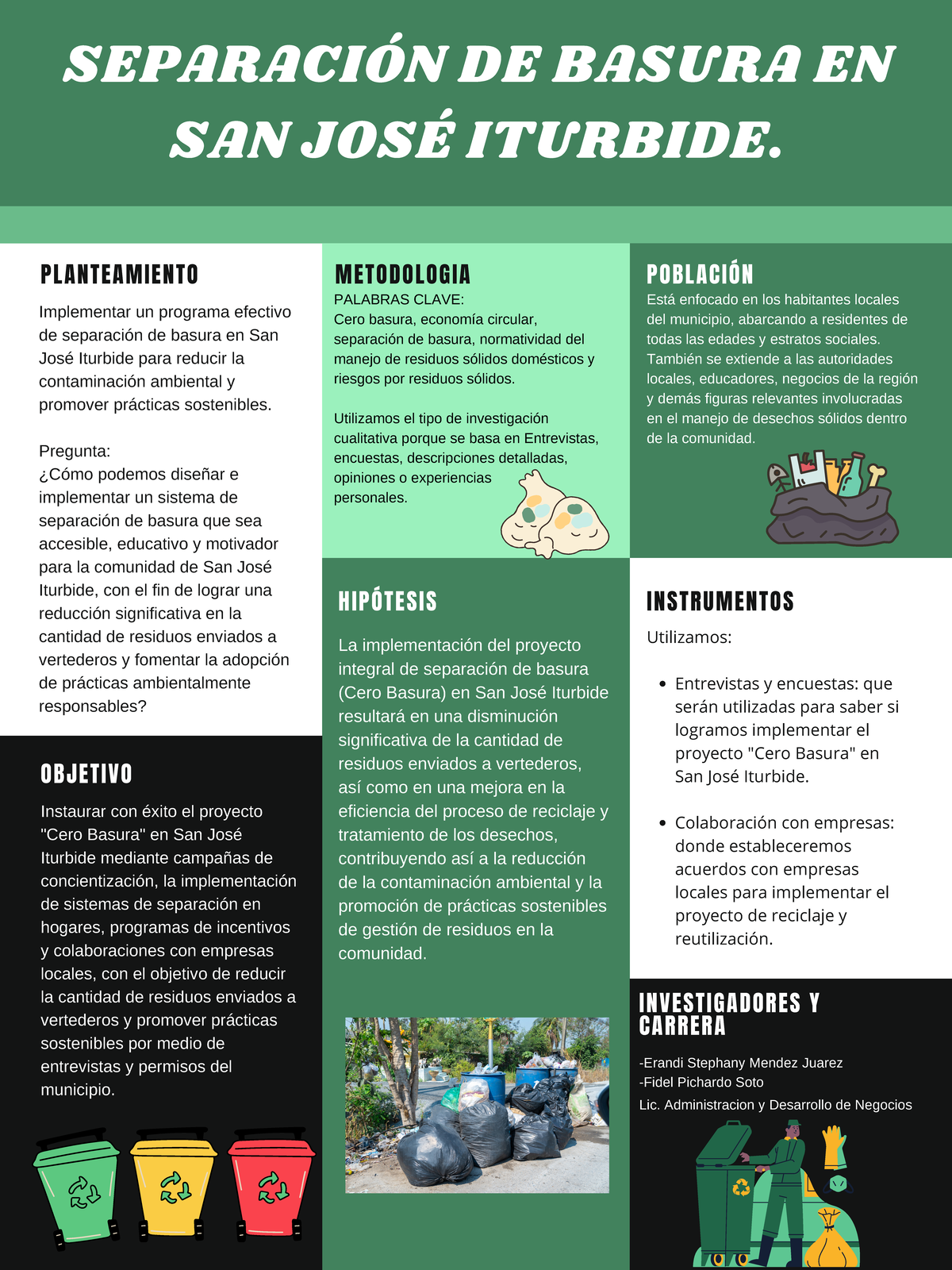 Póster separación de basura - SEPARACIÓN DE BASURA EN SAN JOSÉ ITURBIDE. PLANTEAMIENTO OBJETIVO ...