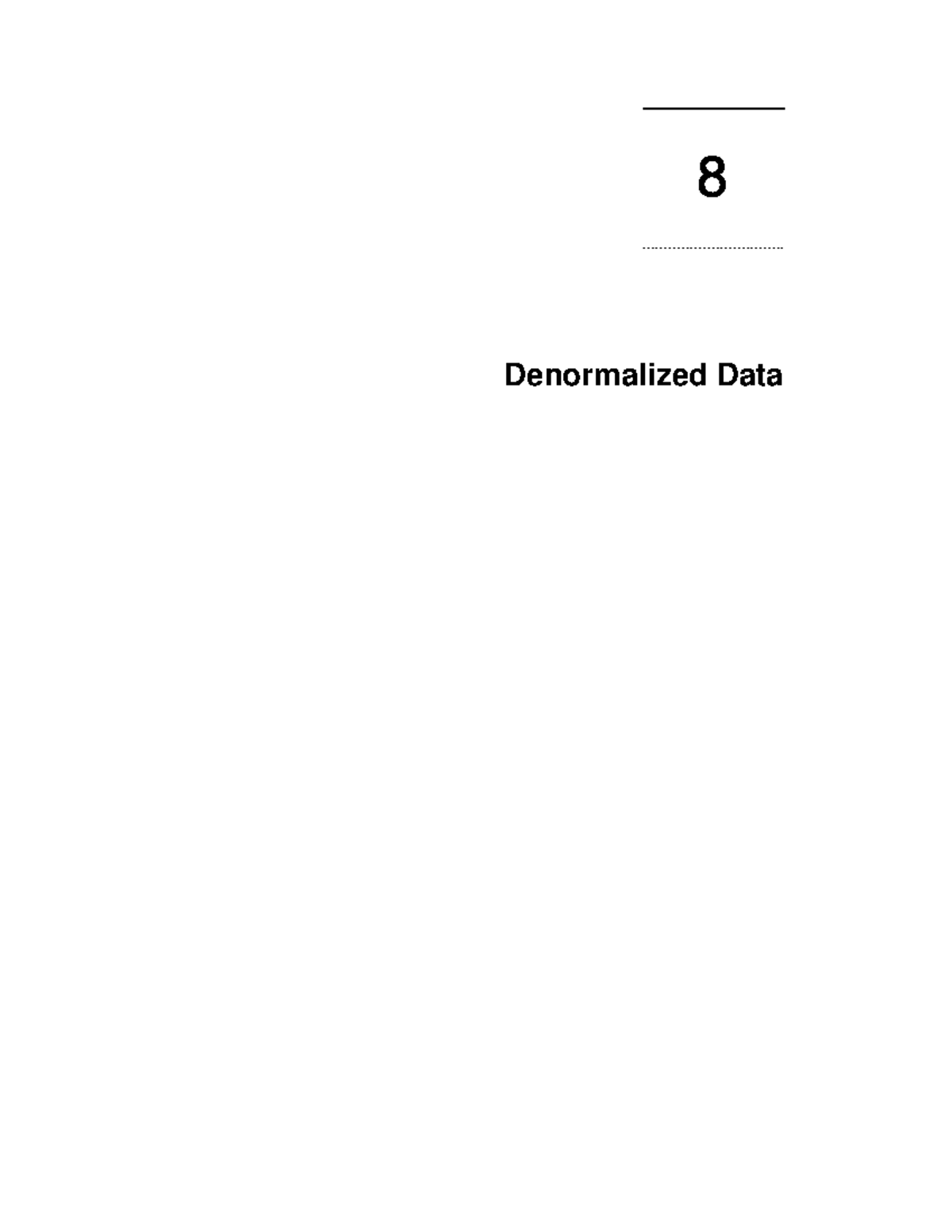 DMChapter 8 - database chapter notes ...