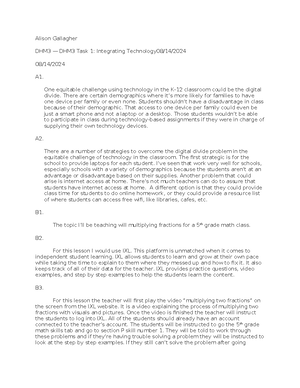 Task 4 - Introduction to Curriculum task 4 - Alison Gallagher DGM3 TASK ...