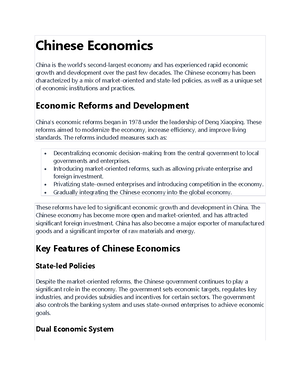 Chinese Economy History - Chinese Economy History Chinese economic ...