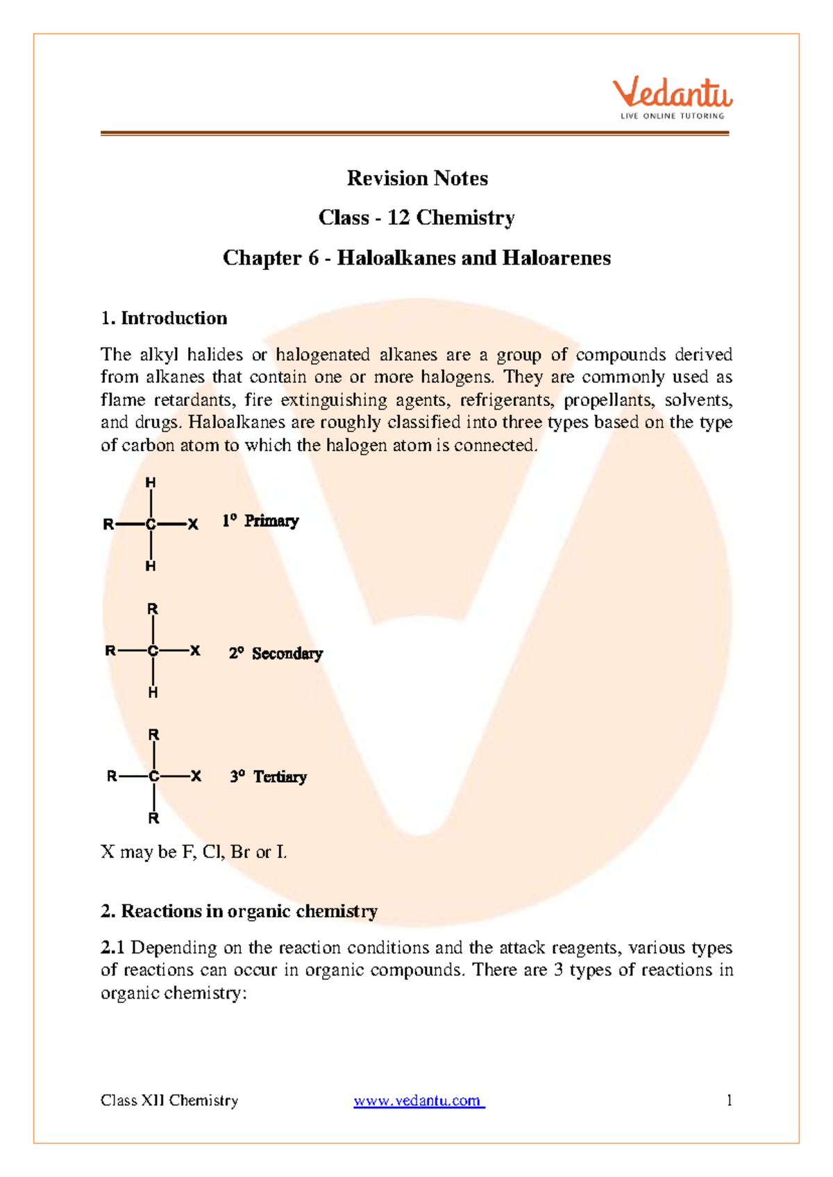 Get Chemistry Chapter 6 Haloalkanes and Haloarenes Class 12 Notes ...