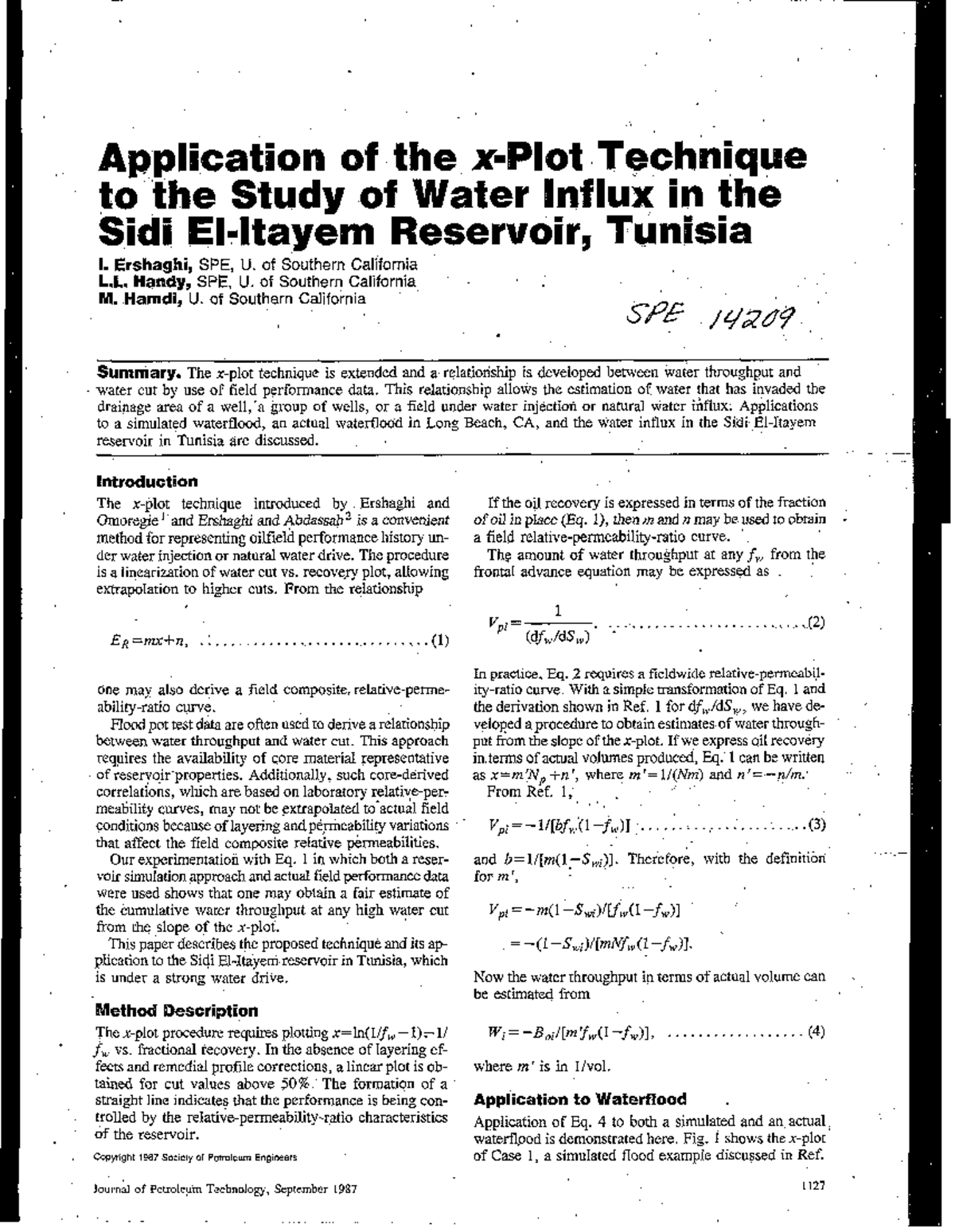 7 SPE-00014209 x-plot technique - Application of the x=Plot Technique ...