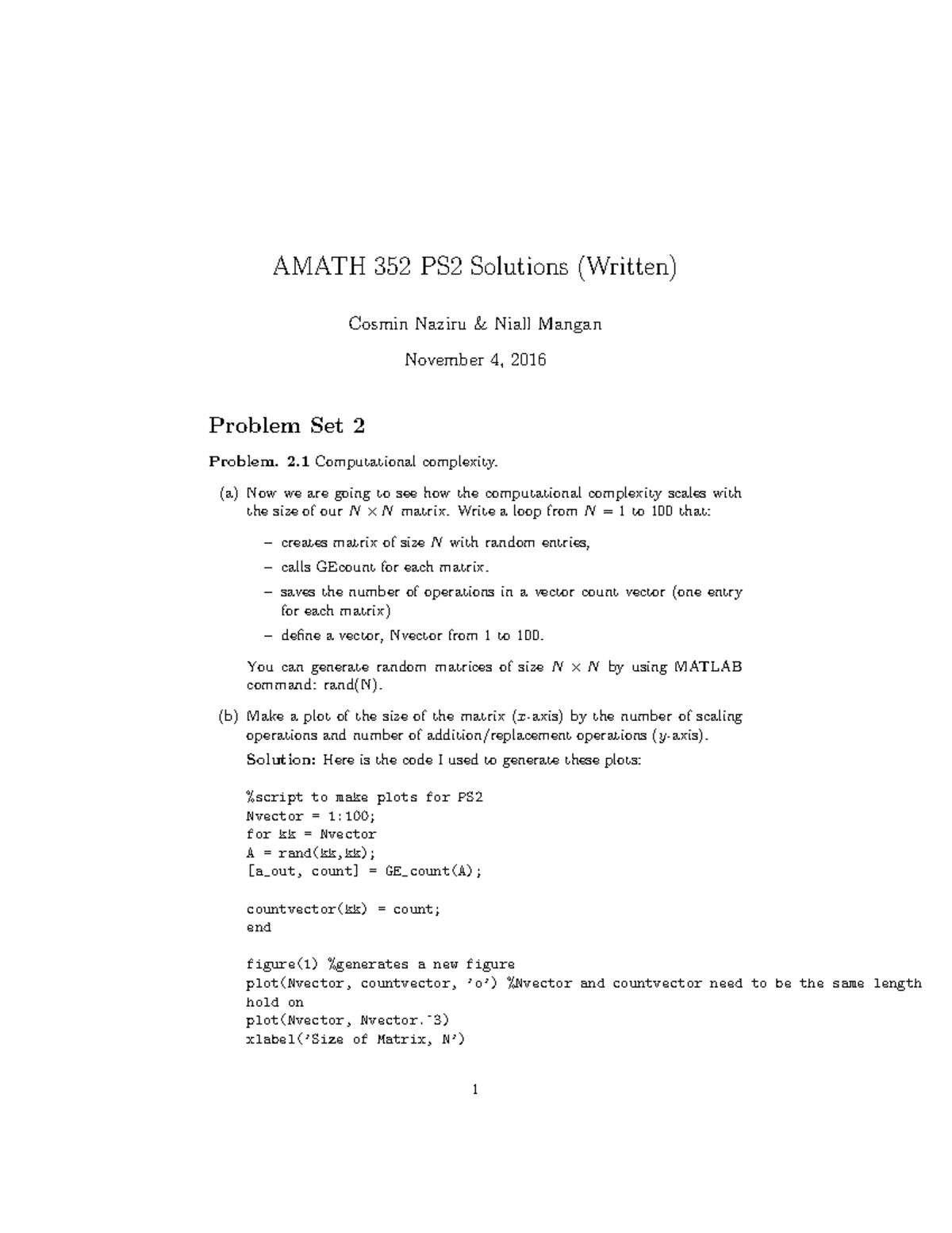 PS2 Solutions - Niall Mangan HW Solution Autumn 2016 - AMATH 352 PS2 Solutions (Written) Cosmin ...