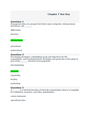 QUIZ 10 - Chapter 10 quiz - Question 1 1 / 1 pts ________ refers to the ...