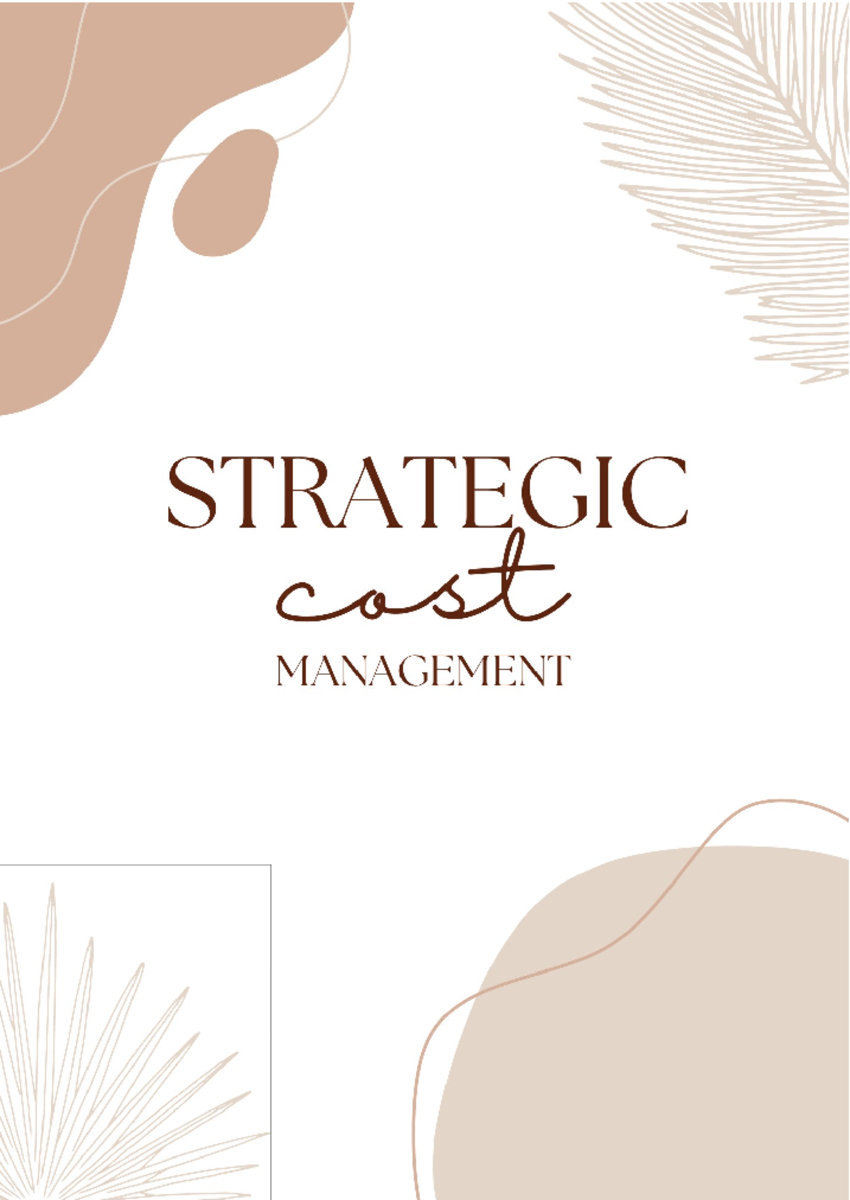 Subject cover - Accountancy - STRATEGIC cost MANAGEMENT STRATEGIC cost ...