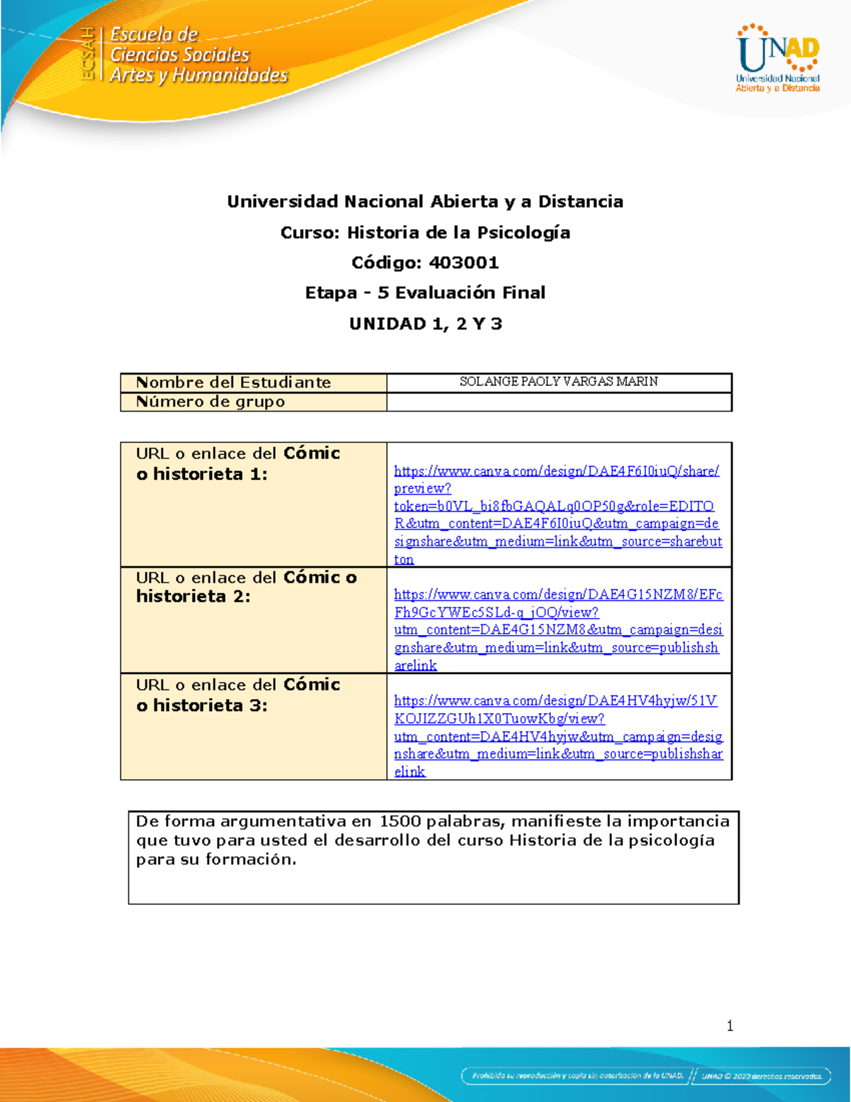 Anexo 2 - Etapa 5-convertido - 1 Universidad Nacional Abierta y a Distancia Curso: Historia de ...