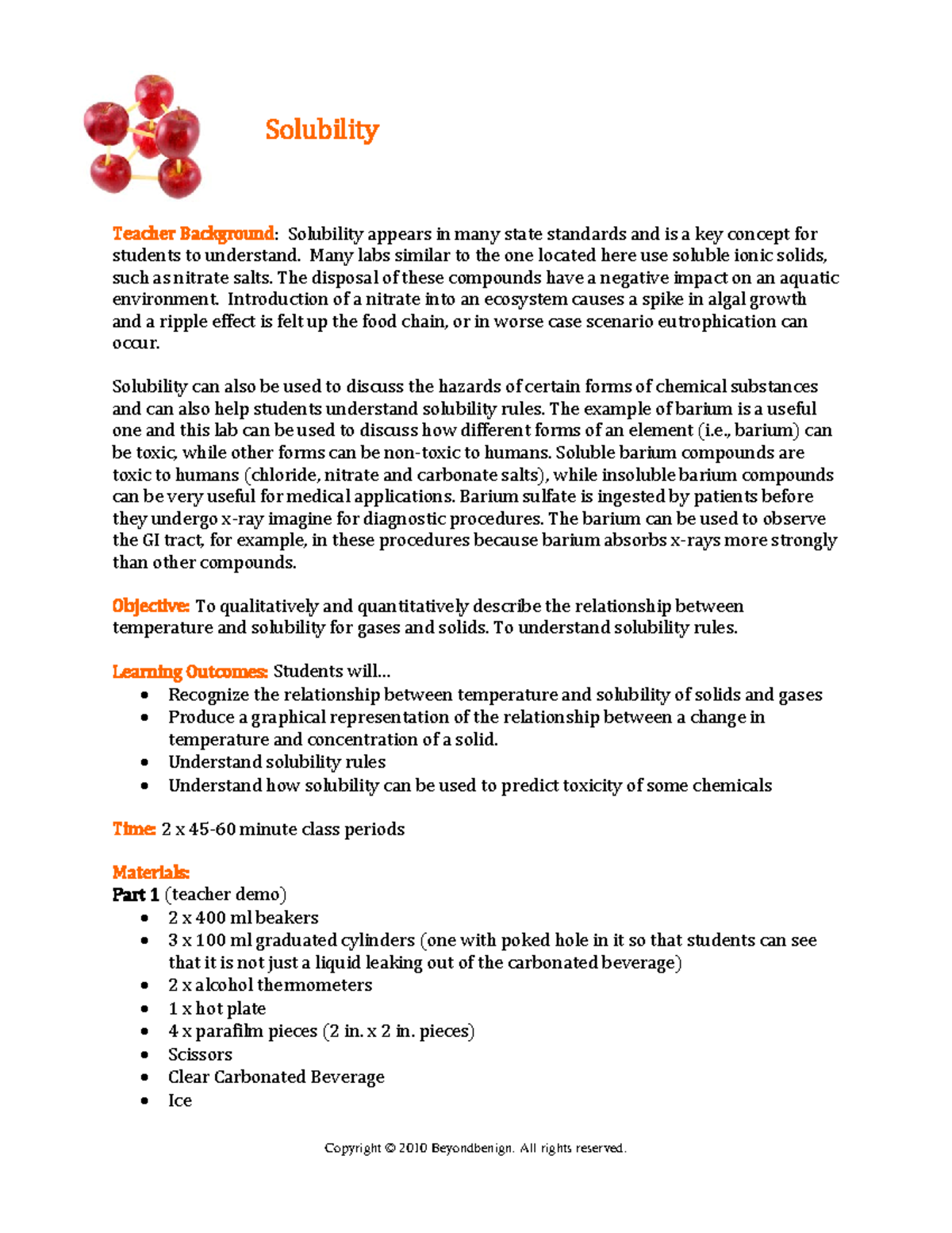 Solubility 16 - vvvv - Solubility Teacher Background: Solubility ...