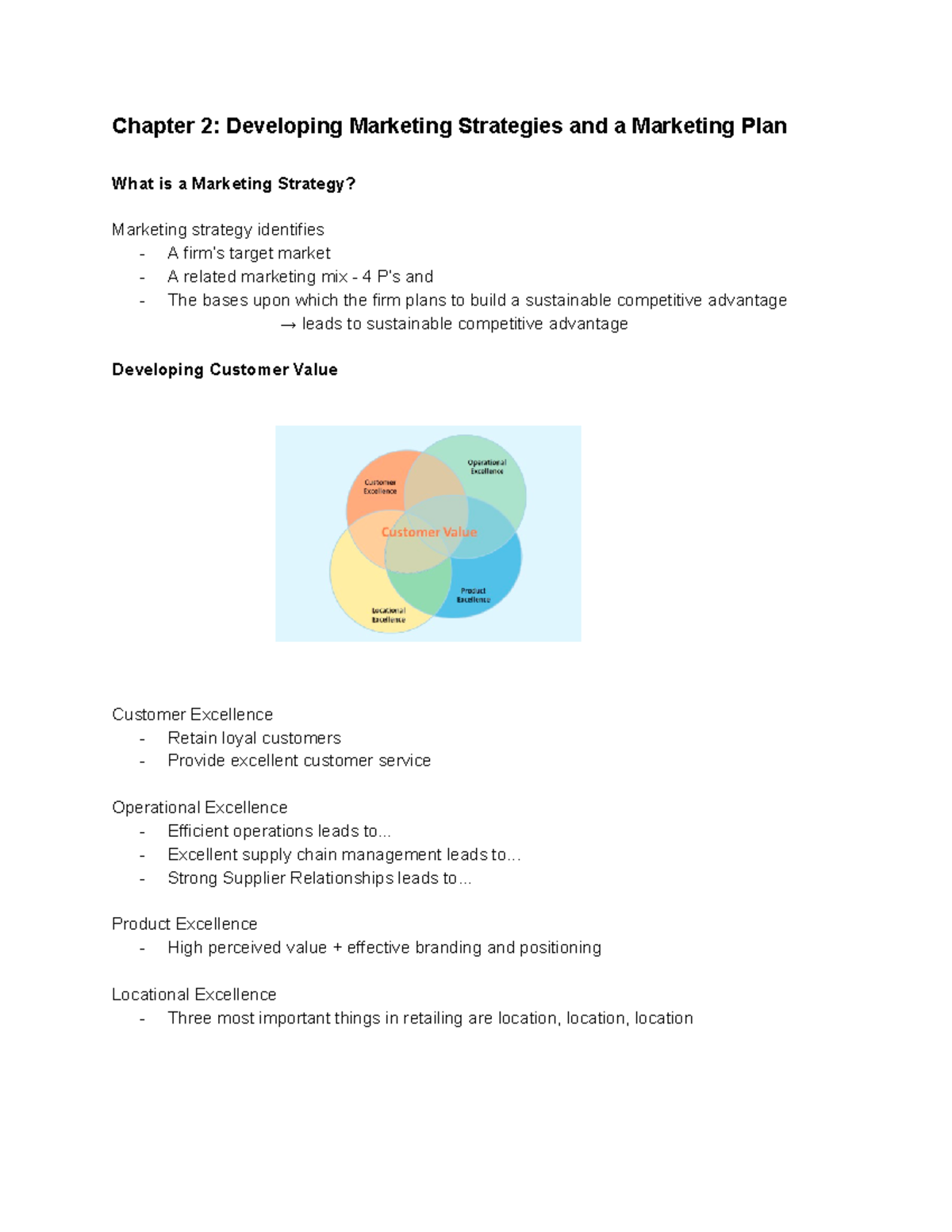 ADM2320 Chapter 2 - Lecture notes 2 - Chapter 2: Developing Marketing ...