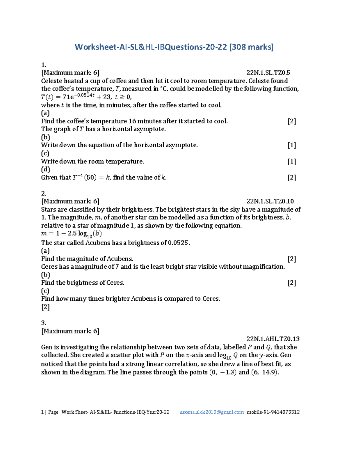 Worksheet-AIHL-IBQ-Paper 1& 2-Year-20-22-2009 2023 - Worksheet-AI-SL&HL ...