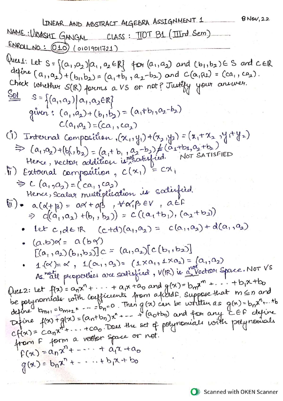 Maths Assignment - Bachelor Of Technology - Studocu