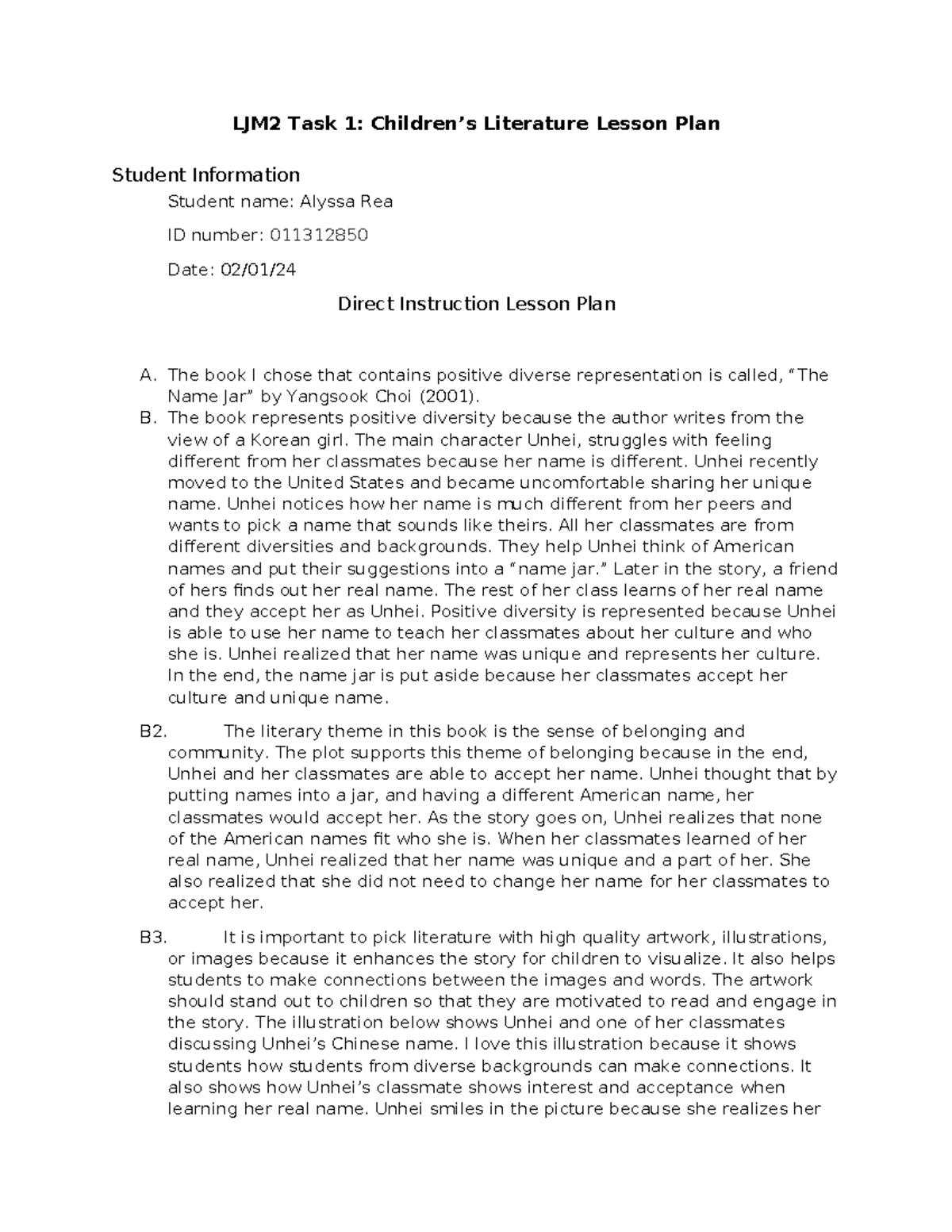 LJM2 Task Assignment 1 - passed - LJM2 Task 1: Children’s Literature ...