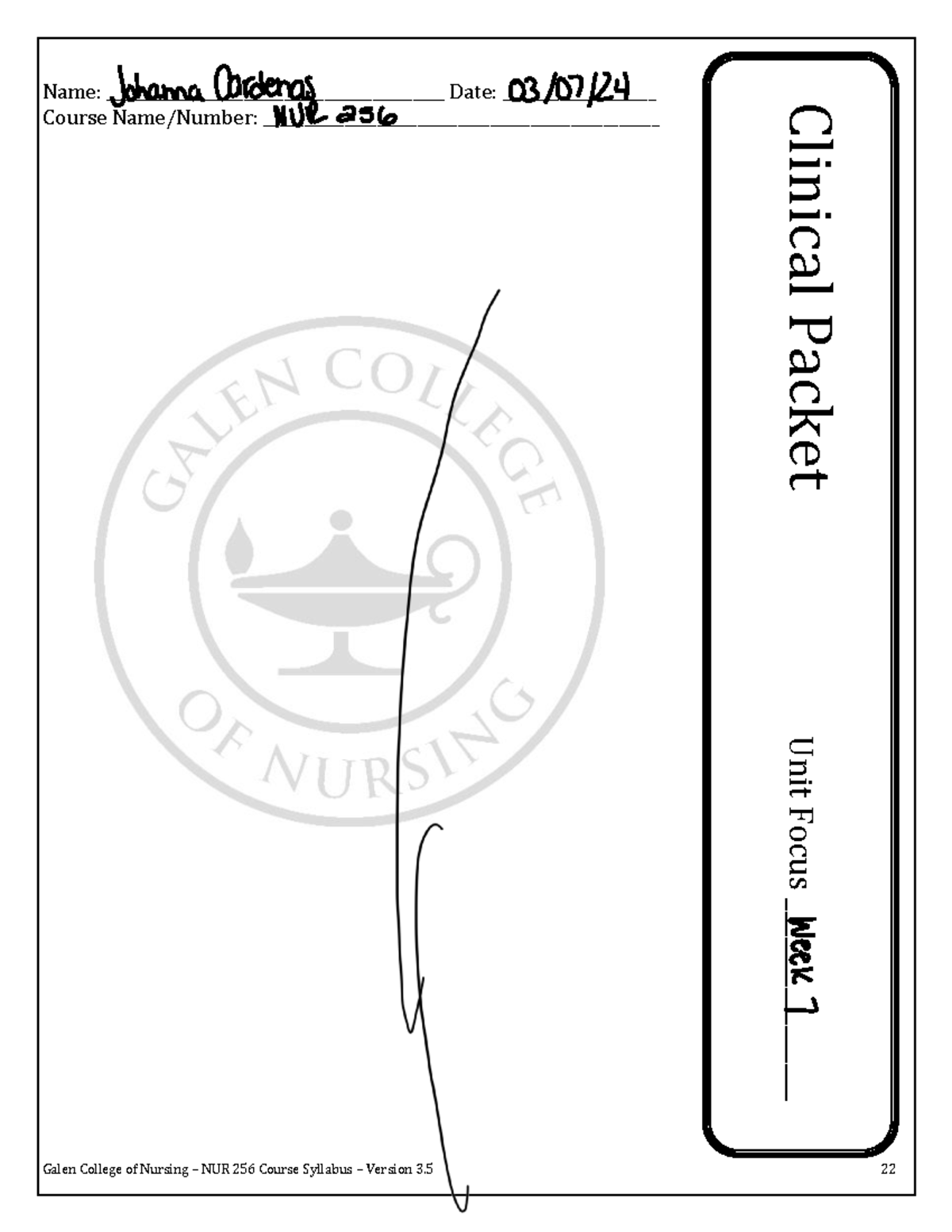NUR 256 Syllabus Version 3-5 Vielot A 06D01 Spring 2024 - Name: - Studocu