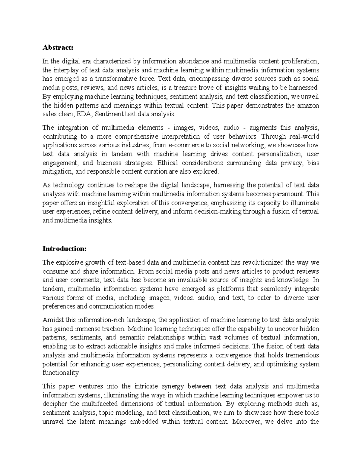 Introduction and abstract - Abstract: In the digital era characterized ...