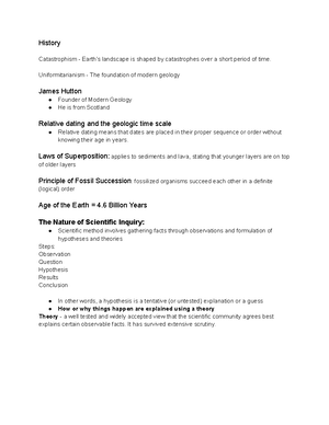 Geo 1010 Exam 1 Study Guide - Geology 1010, Fall 2022 Unit 1 ...