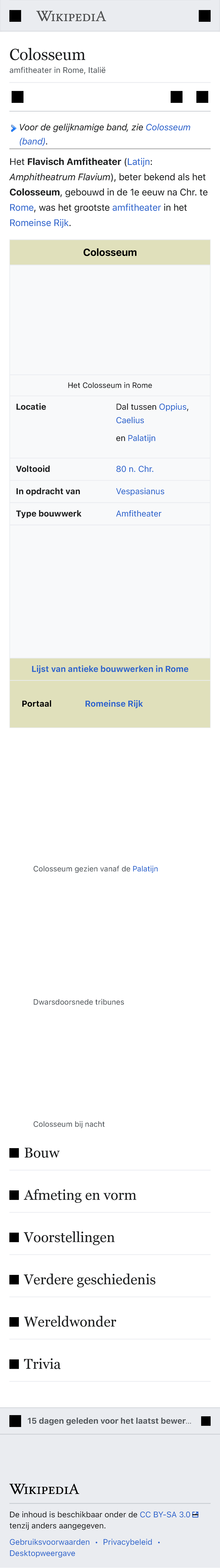 Colosseum - Wikipedia - Coleseum - 15 dagen geleden voor het laatst ...