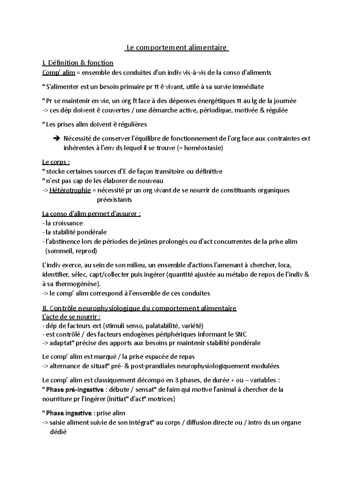 Le comportement alimentaire - Définition & fonction Comp’ alim ...